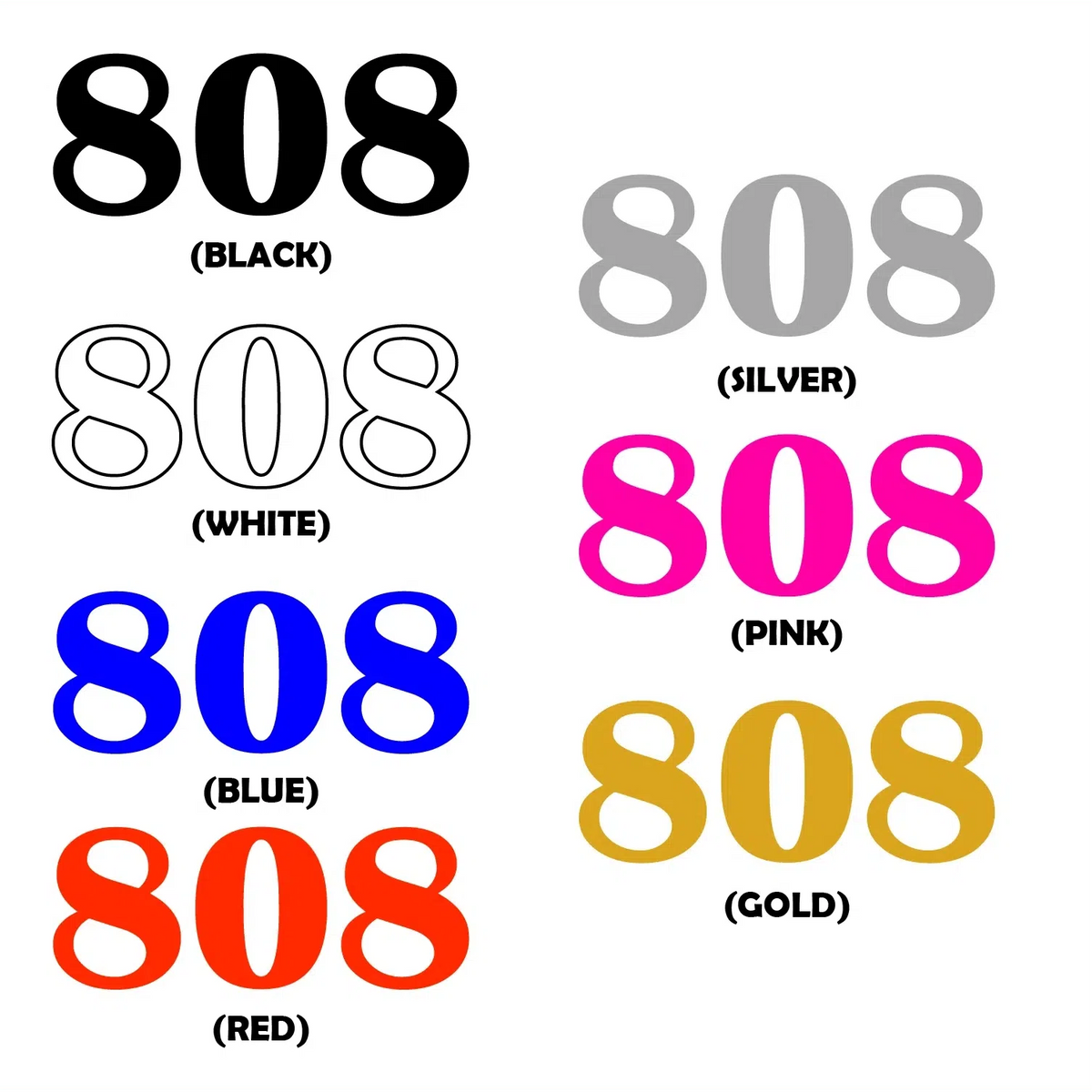 808 Sticker exclusive at Leilanis Attic