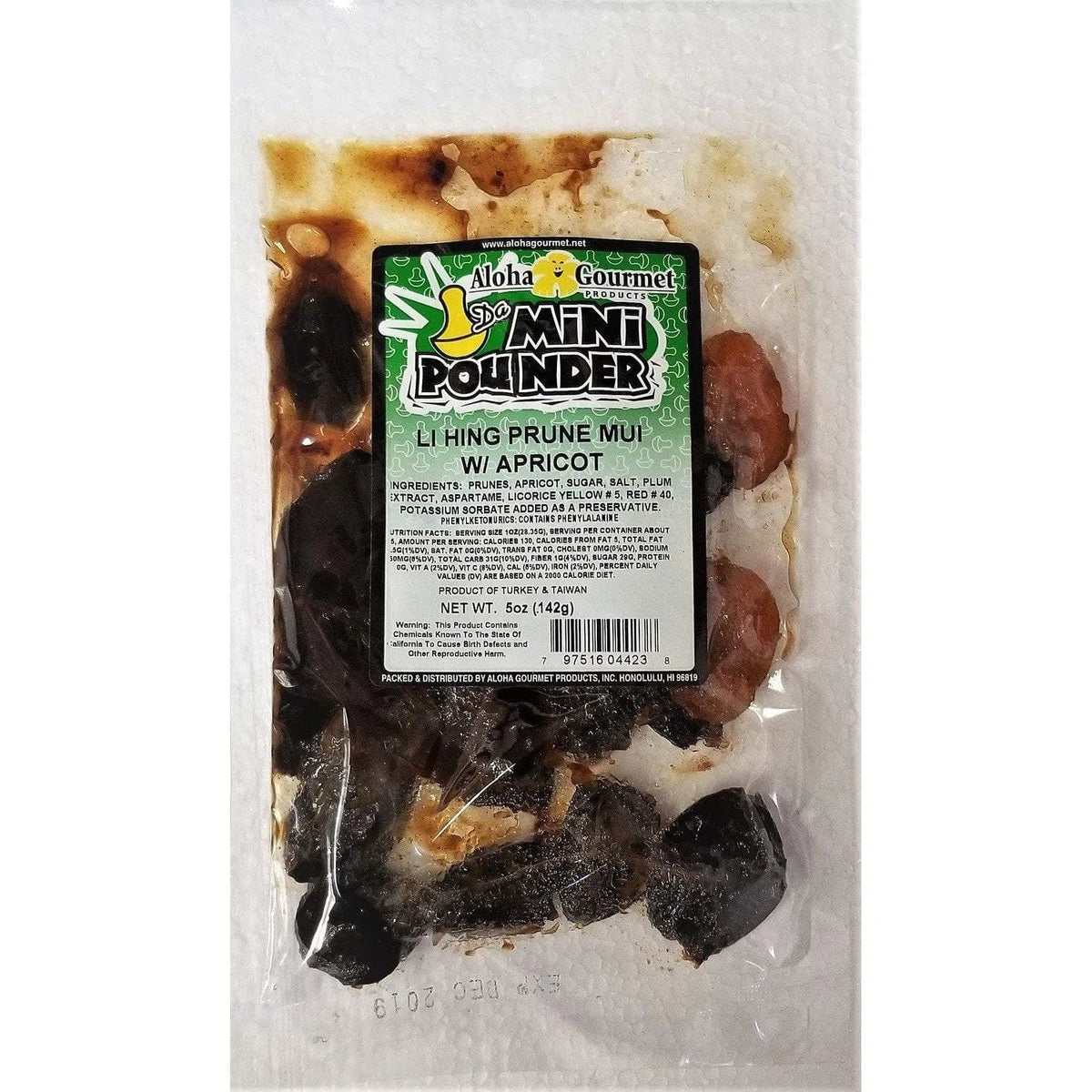 Aloha Gourmet Da Mini Pounder Prune Mui with Apricots 5oz — Leilanis Attic