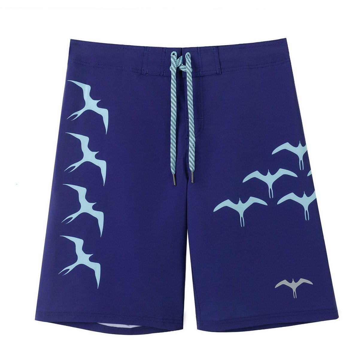 "Blue Iwa Bird" Board Short Men's 4 Way Stretch - Wailoa — Leilanis Attic