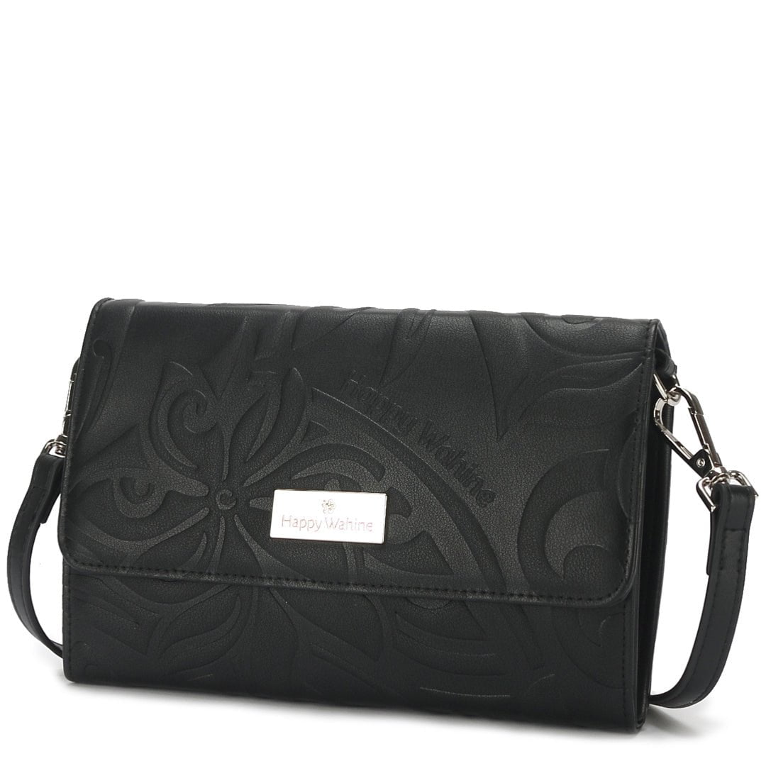 Crossbody Kiana Tiare Infinity Embossed Black — Leilanis Attic