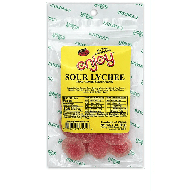 Enjoy Brand - Li Hing Sour Lychee Gummies 3 oz — Leilanis Attic