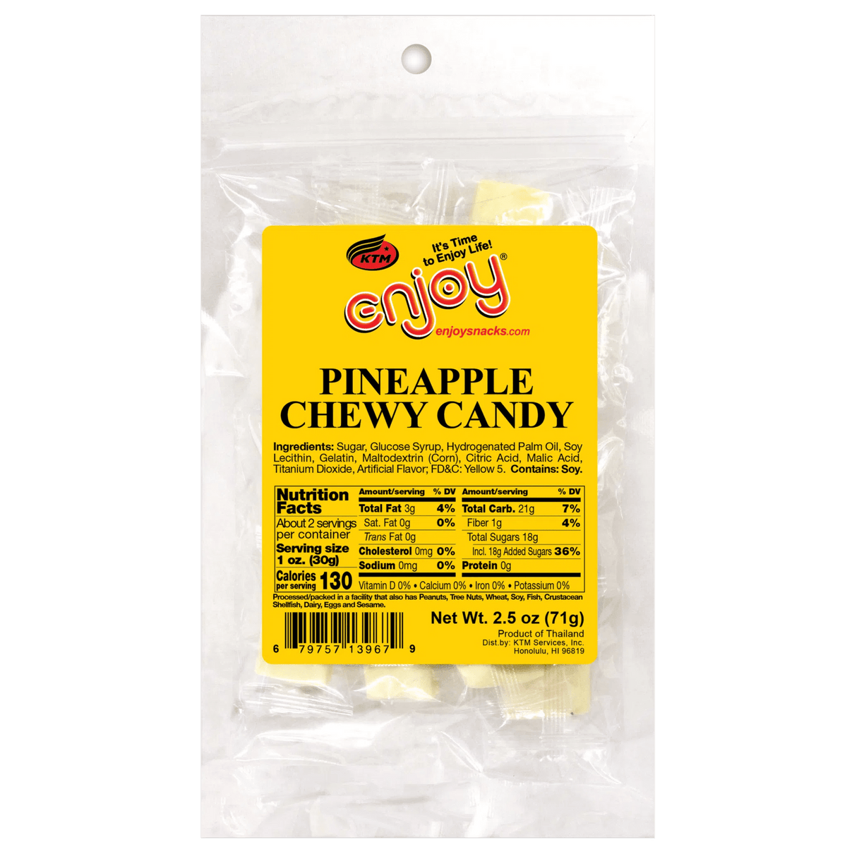 Enjoy Brand - Pineapple Chewy Candy, 2.5oz — Leilanis Attic