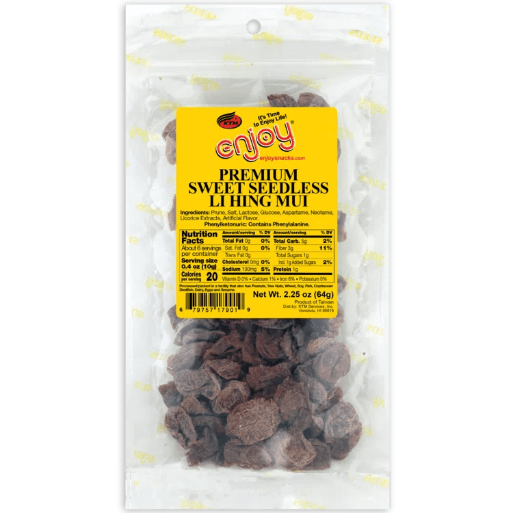 Enjoy Brand - Premium Sweet Seedless Li Hing Mui 2.25oz — Leilanis Attic