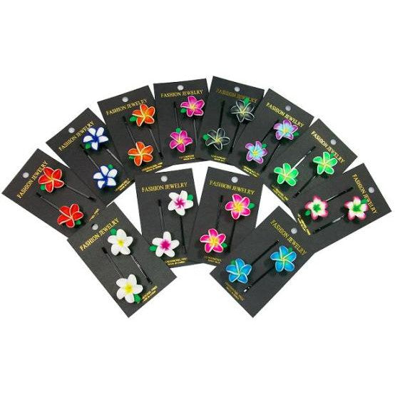 Fimo Flower Hair Pins (Various Colors) — Leilanis Attic