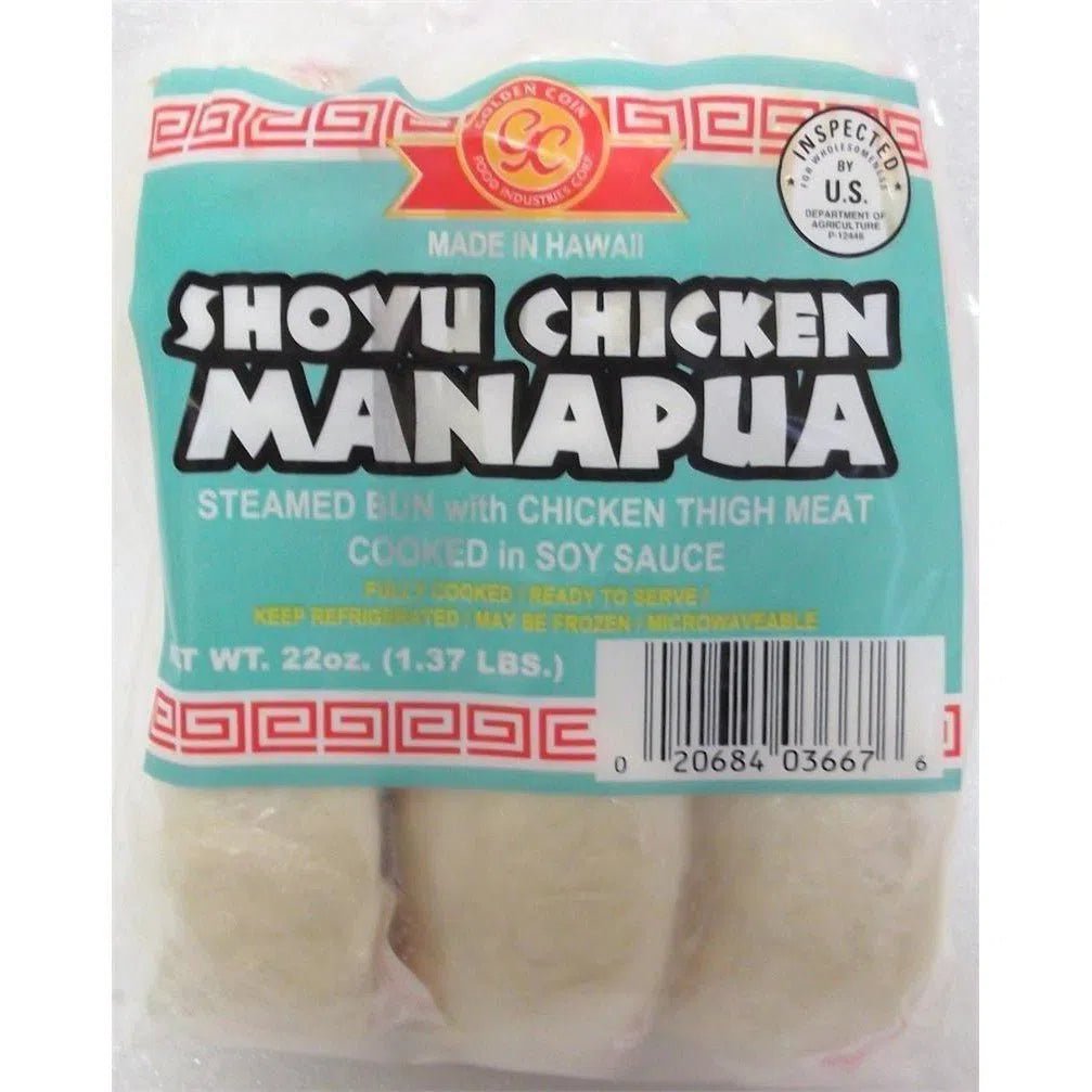Golden Coin Manapua, 6 pc, Shoyu Chicken — Leilanis Attic