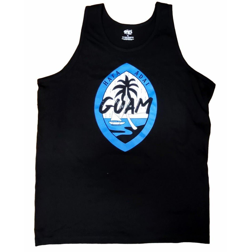 Guam "Hafa Adai" Men's Tank Top Black — Leilanis Attic