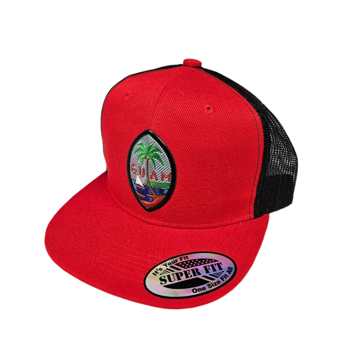 Guam Seal Holographic Trucker Hat — Leilanis Attic