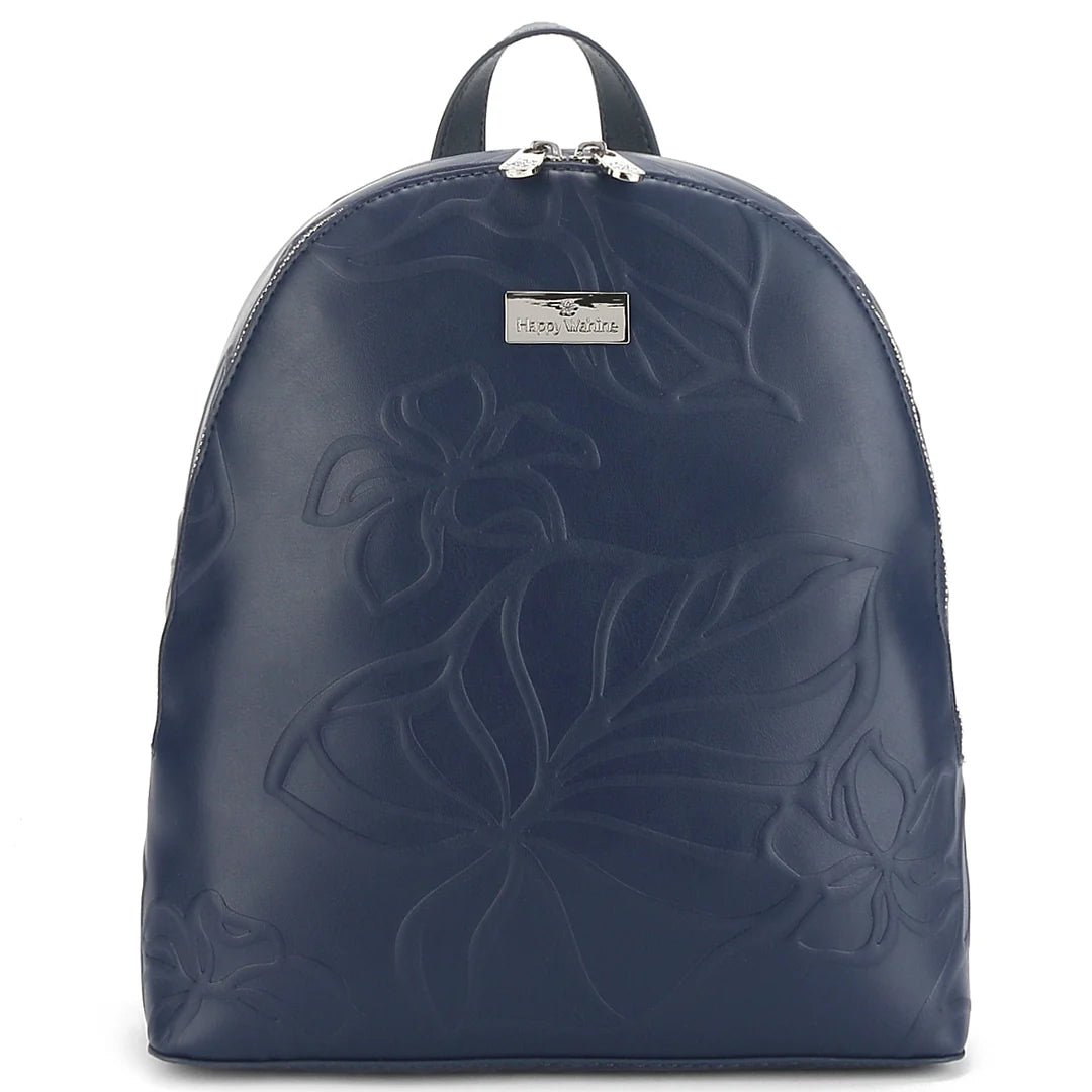 Happy Wahine Tiffany Backpack, Kalo Embossed Blue — Leilanis Attic
