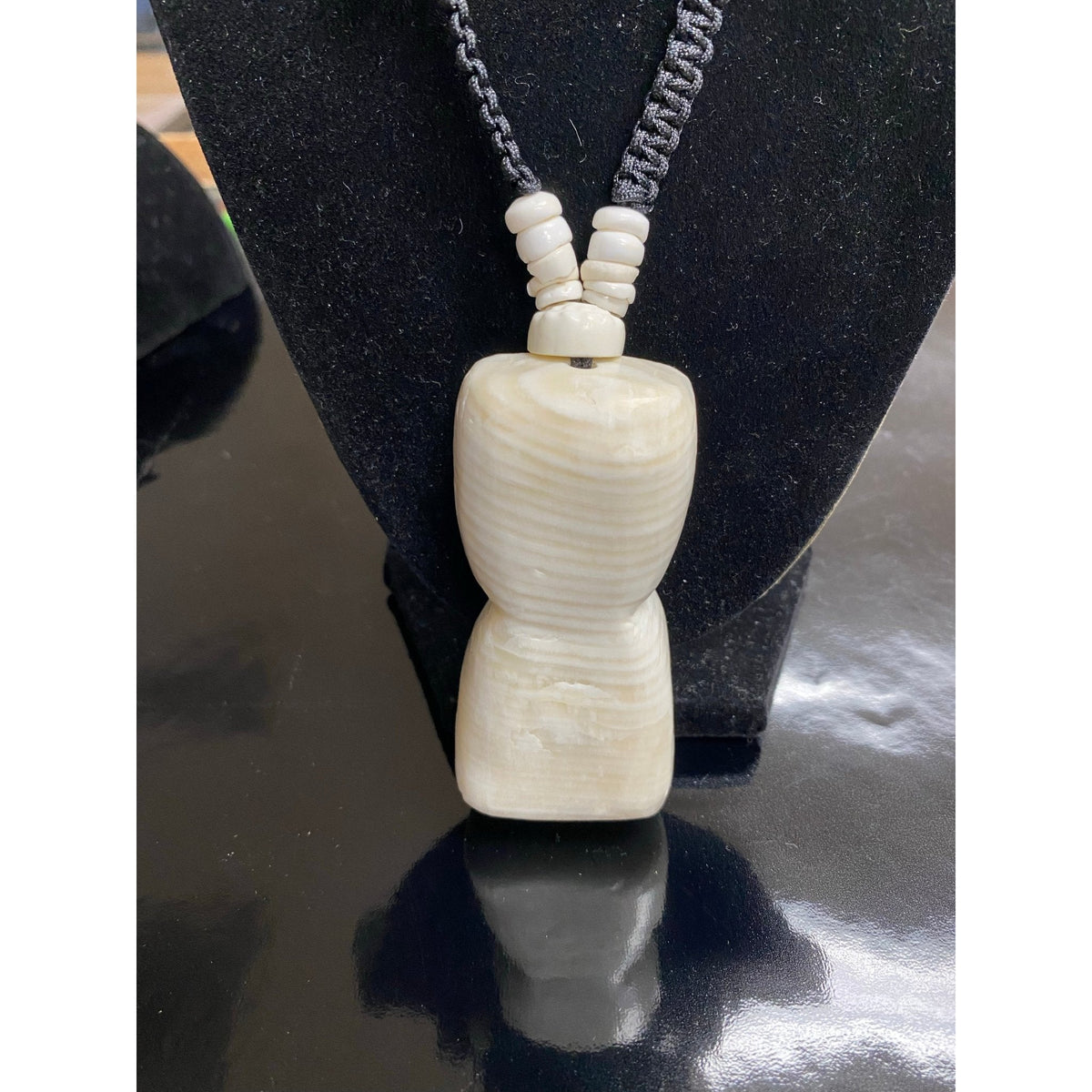 Hima Latte Stone with White Puka Shells Necklace — Leilanis Attic