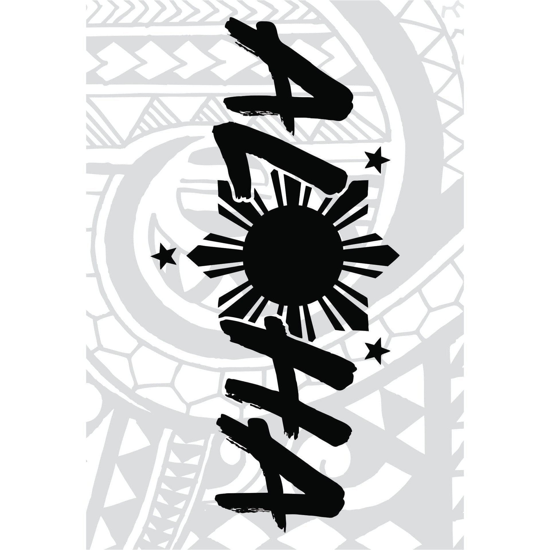 Laser Engraved Aloha FIlipino Tribal Background Flask — Leilanis Attic