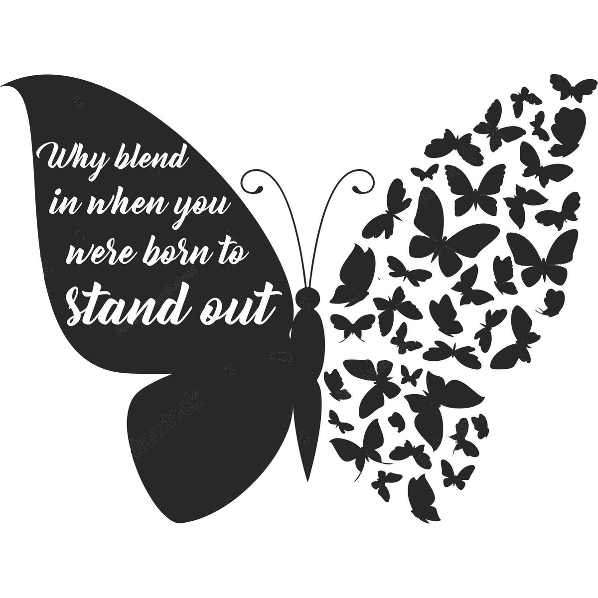 Laser Engraved Butterfly Quote Flask exclusive at Leilanis Attic