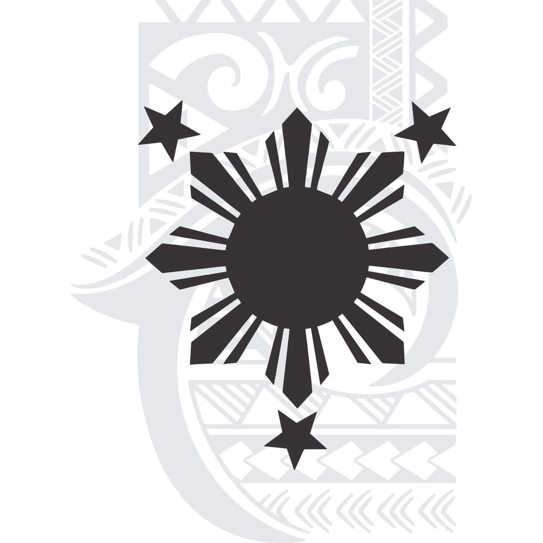 Laser Engraved Filipino Star Tribal Background Flask exclusive at ...