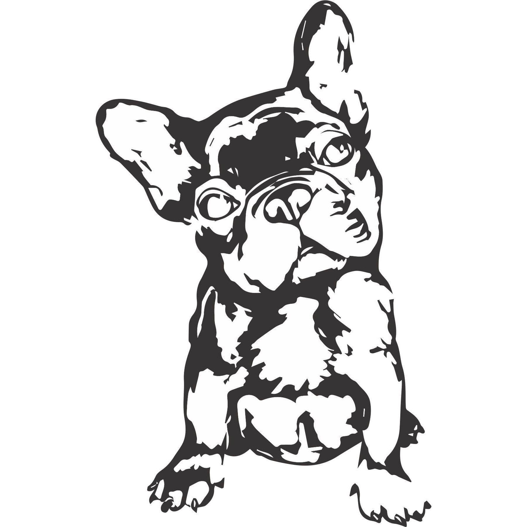 Laser Engraved Frenchie 2 Flask exclusive at Leilanis Attic