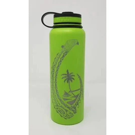 Laser Engraved Guam Hook Flask exclusive at Leilanis Attic
