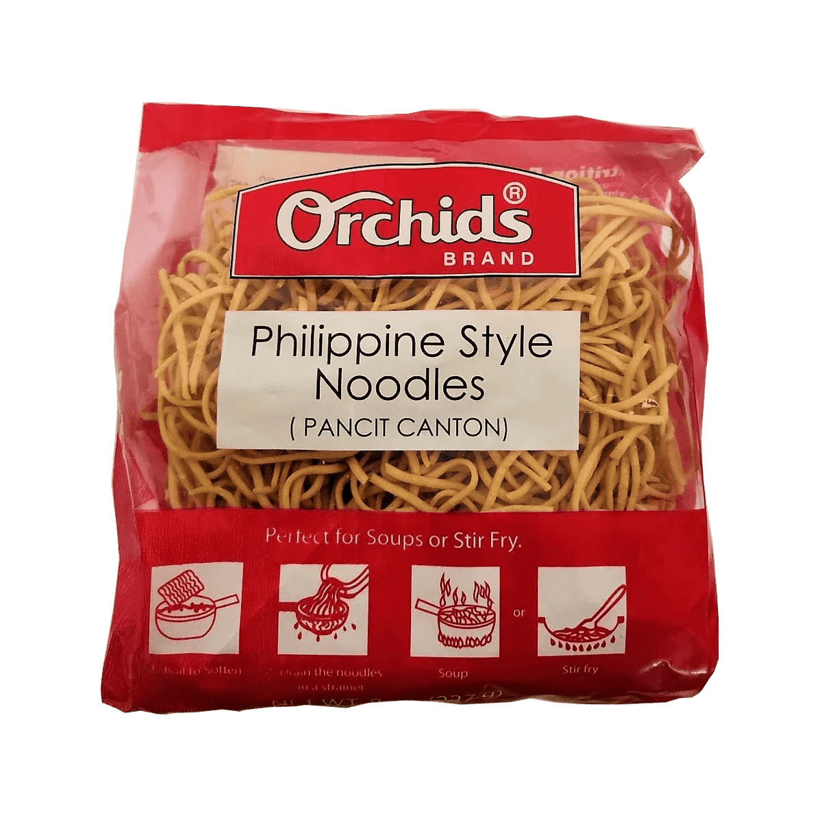 Orchids Pancit Canton Rice Noodles (Philippine Style Noodles) 8 oz ...