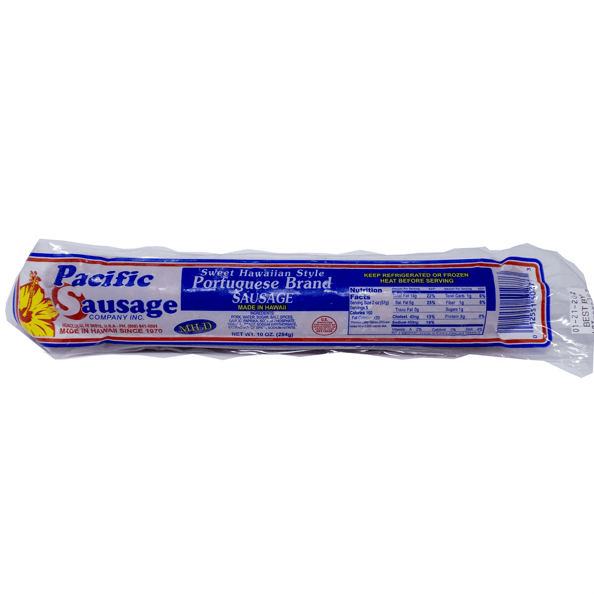 Pacific Sausage, Sweet Hawaiian Style Portuguese Sausage, Mild ...