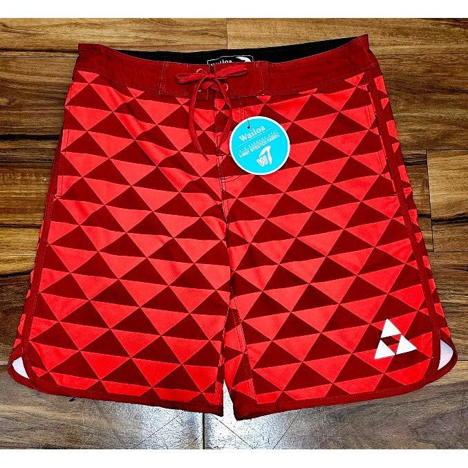 "Red Triangle Tribal" Board Short Men's 4 Way Stretch - Wailoa ...
