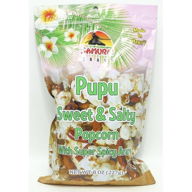 Samurai Pupu Sweet & Salty Popcorn, Spicy Arare 8oz — Leilanis Attic