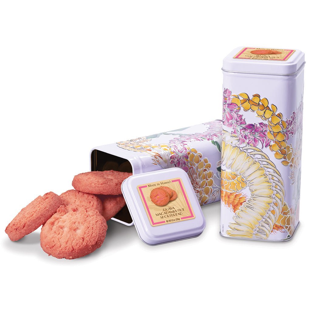 Tall Cookie Tin, Guava Macadamia Nut Shortbread — Leilanis Attic
