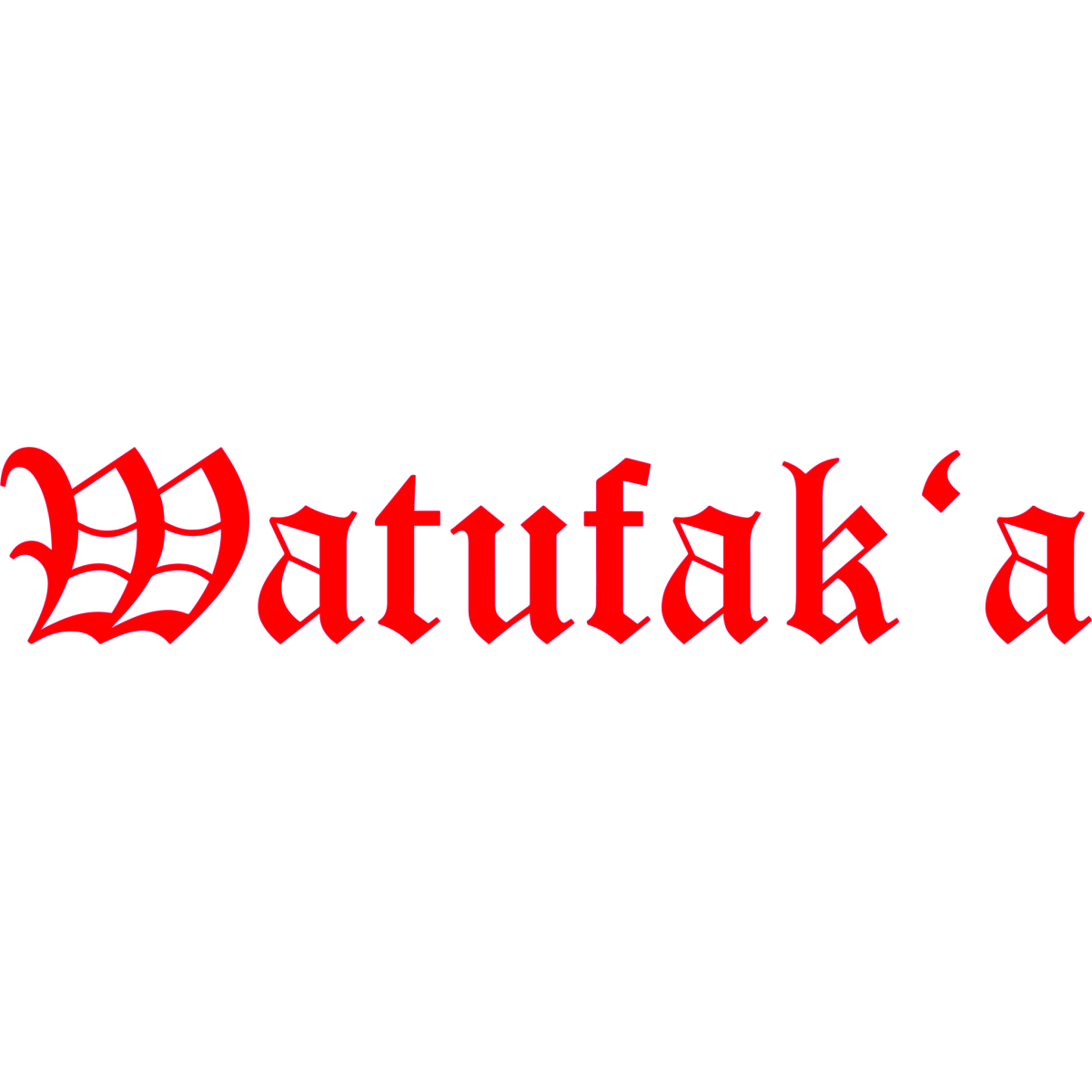 Watufaka old english Sticker exclusive at Leilanis Attic